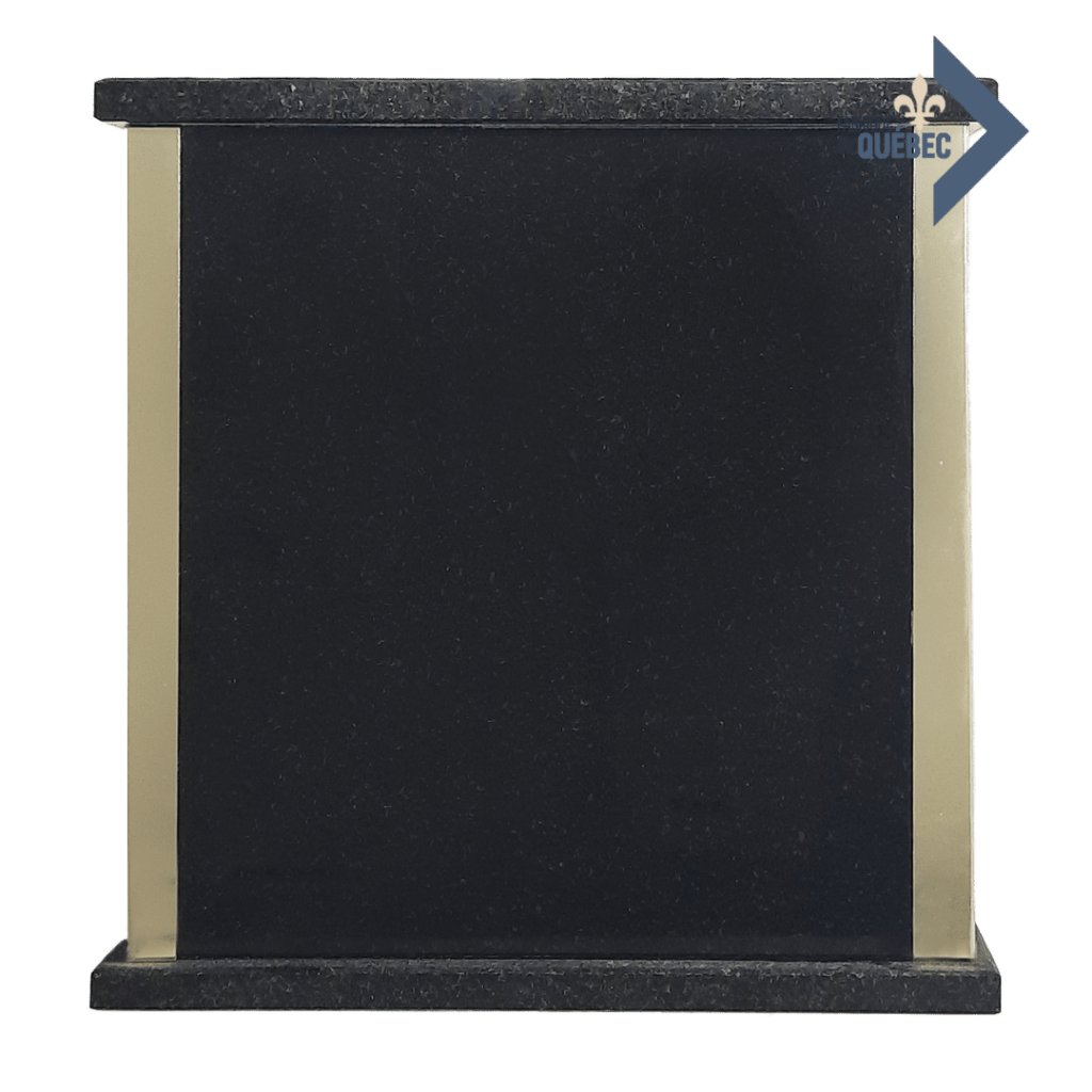 Double Black Granite Funeral Urn - Sentinelle | Urnes Dépôt